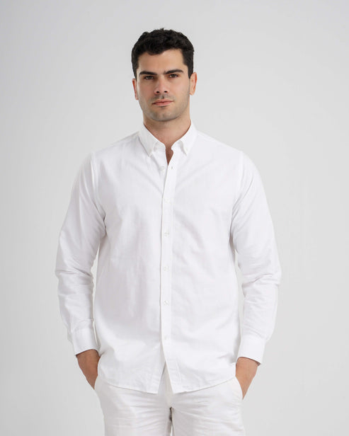 Plain Oxford Shirt - White – Dandy
